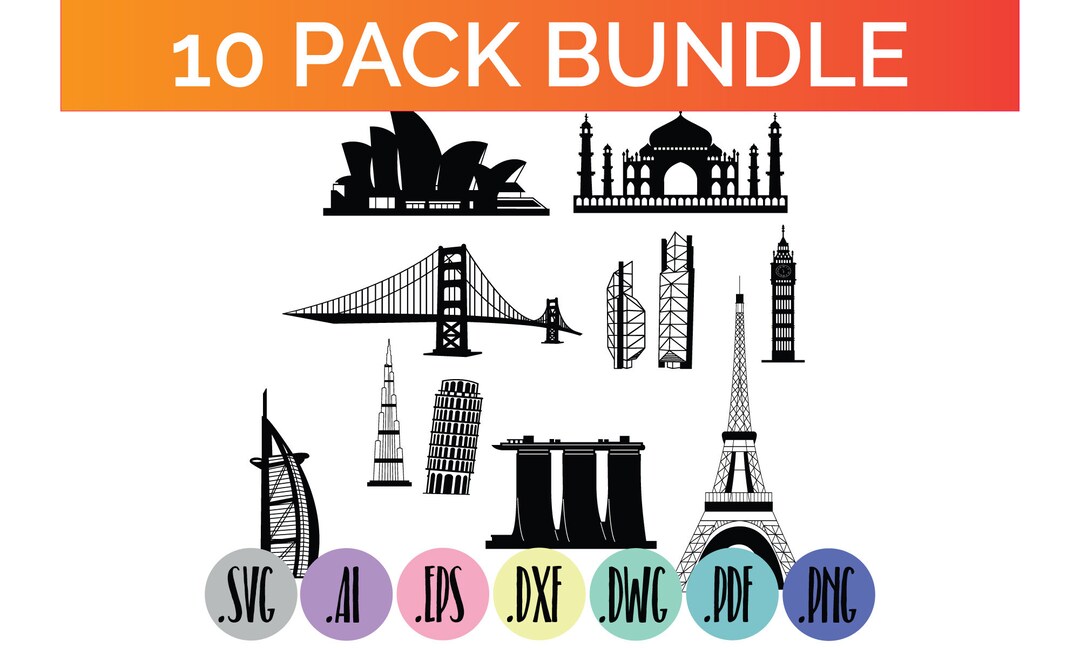 Iconic Builds SVG | 10 Pack | Bundle SVG | Cut File | Instant Download ...