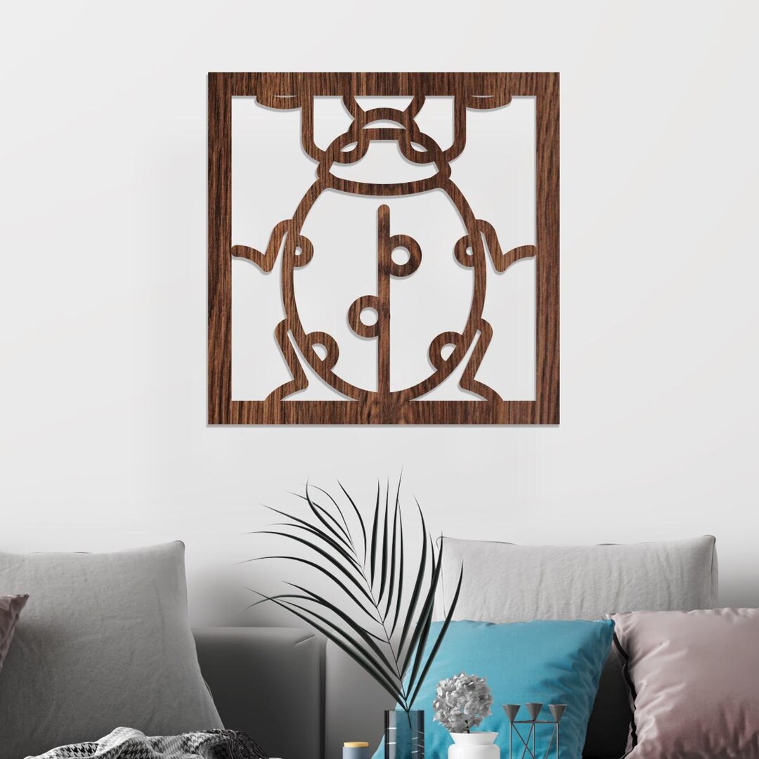 Ladybug Frame, Wall Art SVG – Laser Cut File for MDF, Metal, Acrylic ...