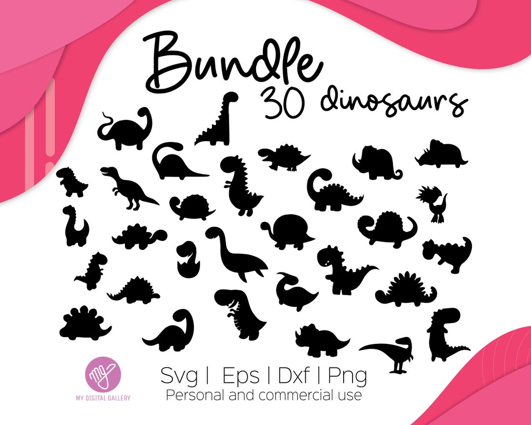 Dinosaur SVG Bundle | 30 Dino Cut Files (digital Download) - Etsy