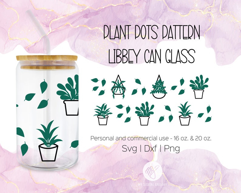 Plant Pots Libbey Glass SVG, DXF, PNG Cut File - Etsy