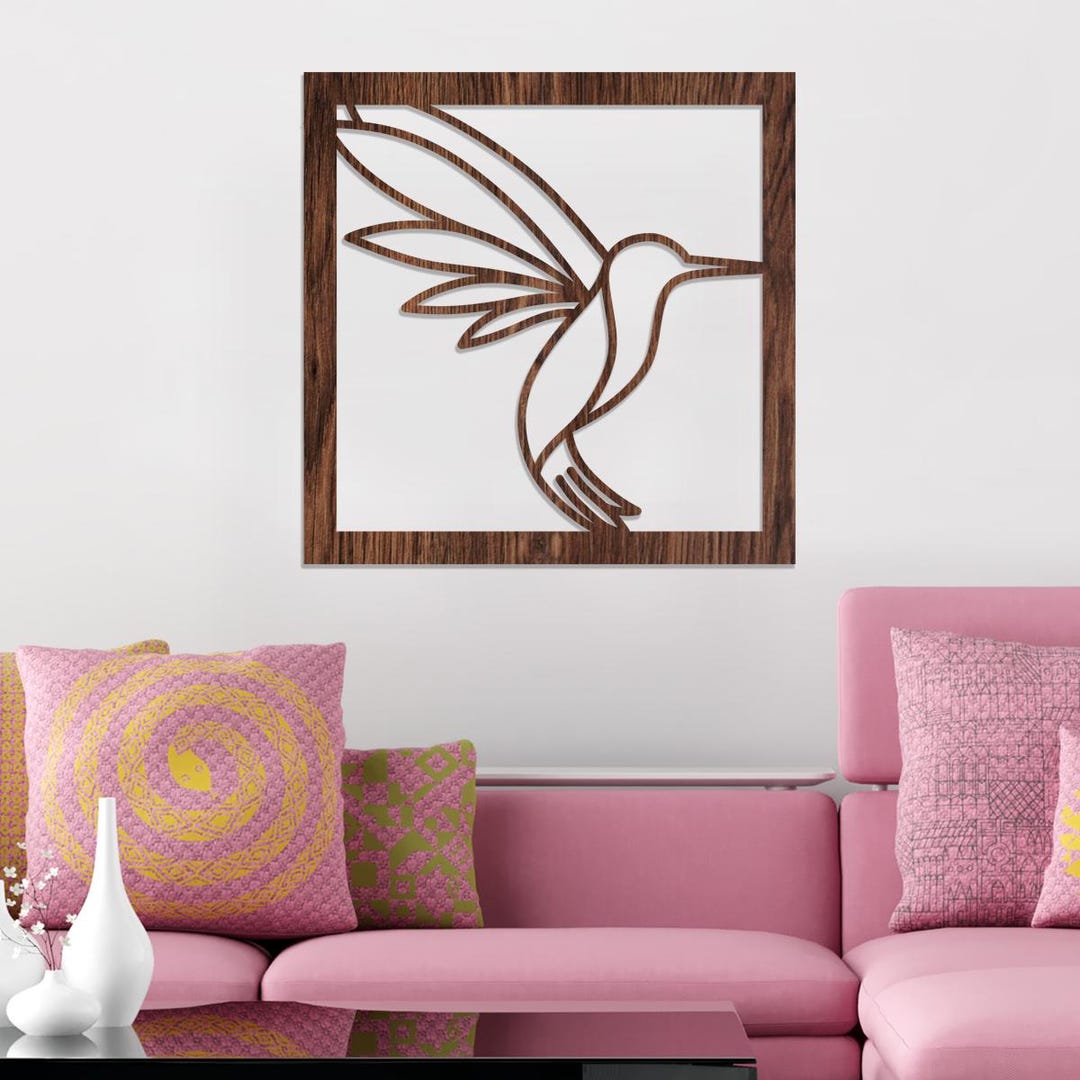 Hummingbird Wall Art SVG – Laser Cut File for MDF, Metal, Acrylic ...