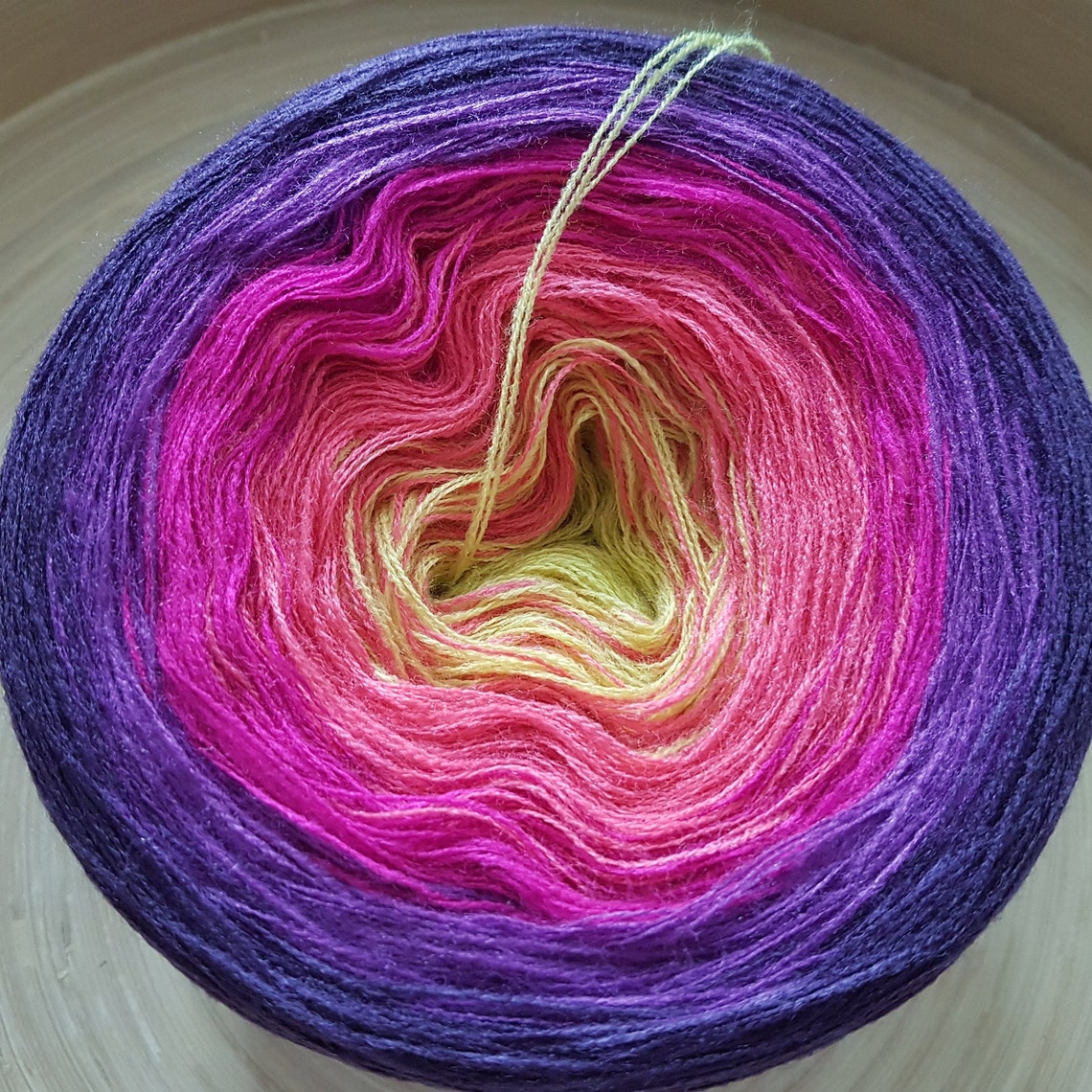 Gradient Cake Yarn Ombre Yarn Cake Color Change Yarn 3 Ply - Etsy