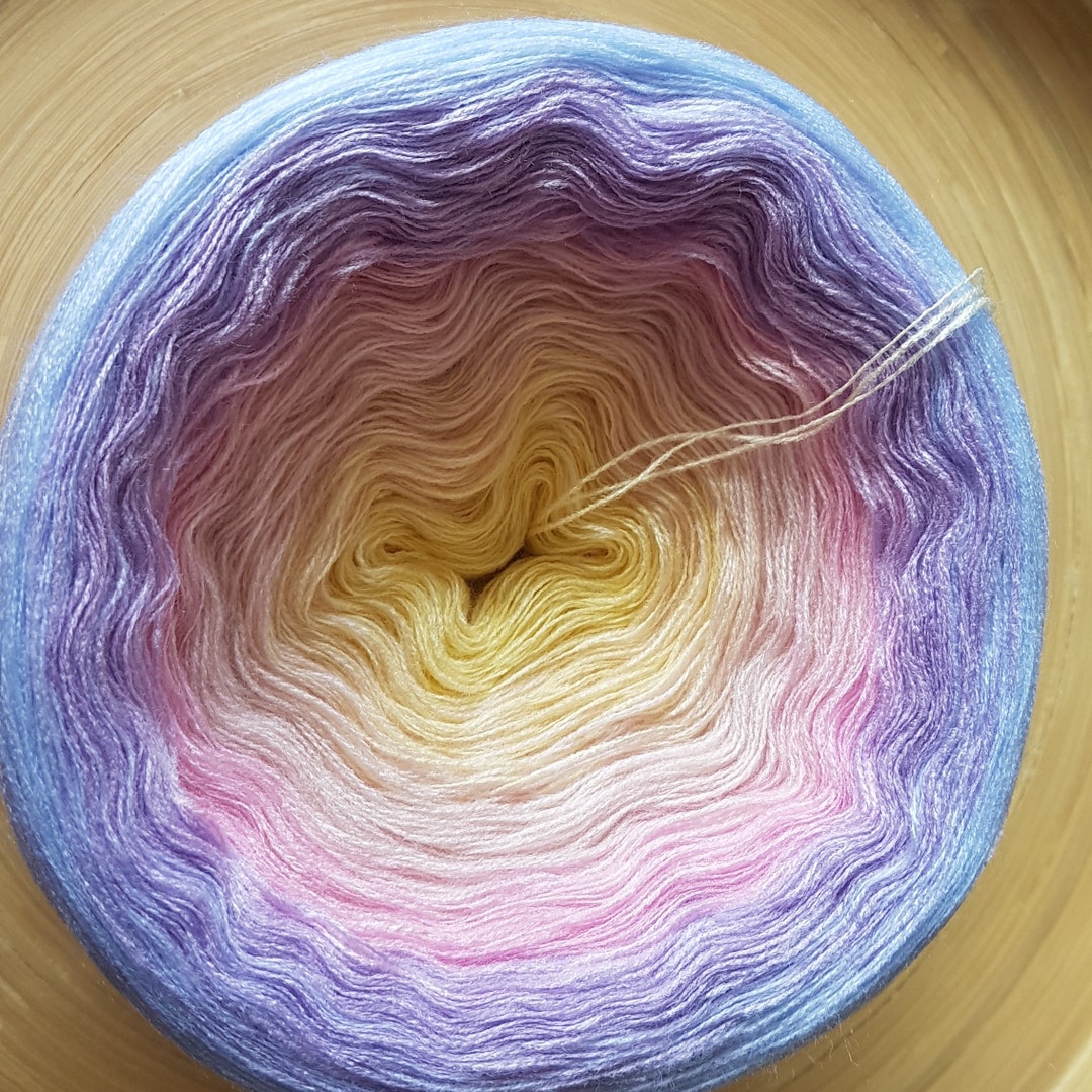 Gradient Cake Yarn, Ombre Yarn Cake, Color Change Yarn, 3 Ply, Ombre ...