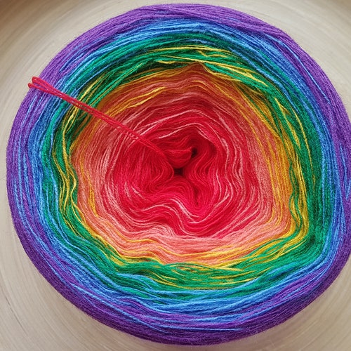 Gradient Cake Yarn Ombre Yarn Cake Color Change Yarn 3 Ply - Etsy UK