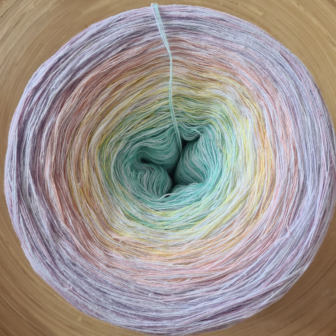 Pastel Ombre Yarn Cake: Cotton Acrylic Blend, 4 PLY - Etsy