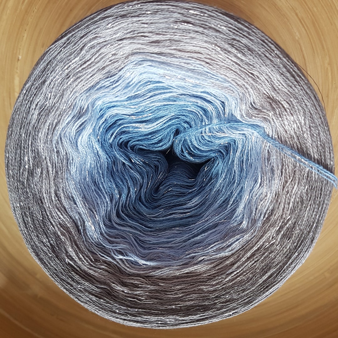 Gradient Cake Yarn, Ombre Yarn Cake, Color Change Yarn, 3,4 PLY Lurex ...