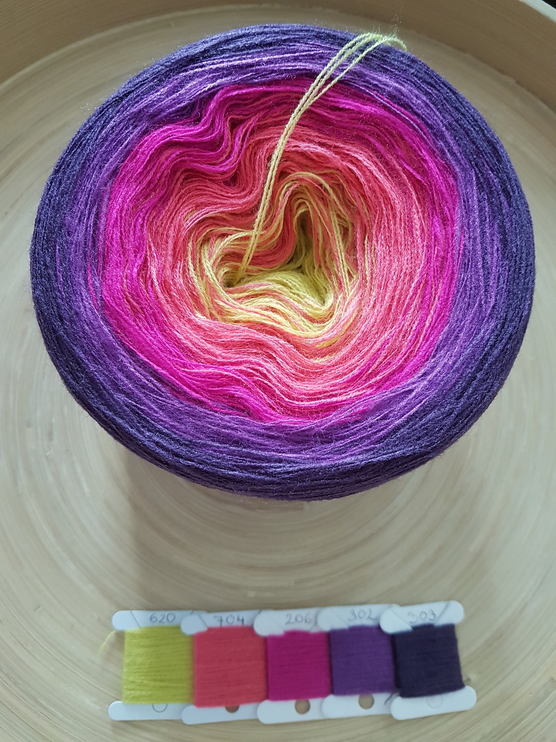 Gradient Cake Yarn Ombre Yarn Cake Color Change Yarn 3 Ply - Etsy