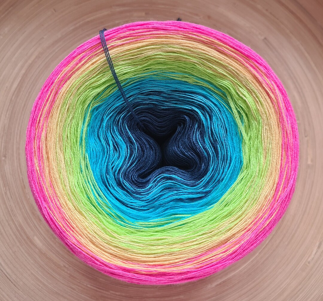 Make Your Own Colourway Gradient Yarn Cake, 3 Ply, 4ply Ombre Yarn, Ombre Yarn 50 Cotton/ 50 ...