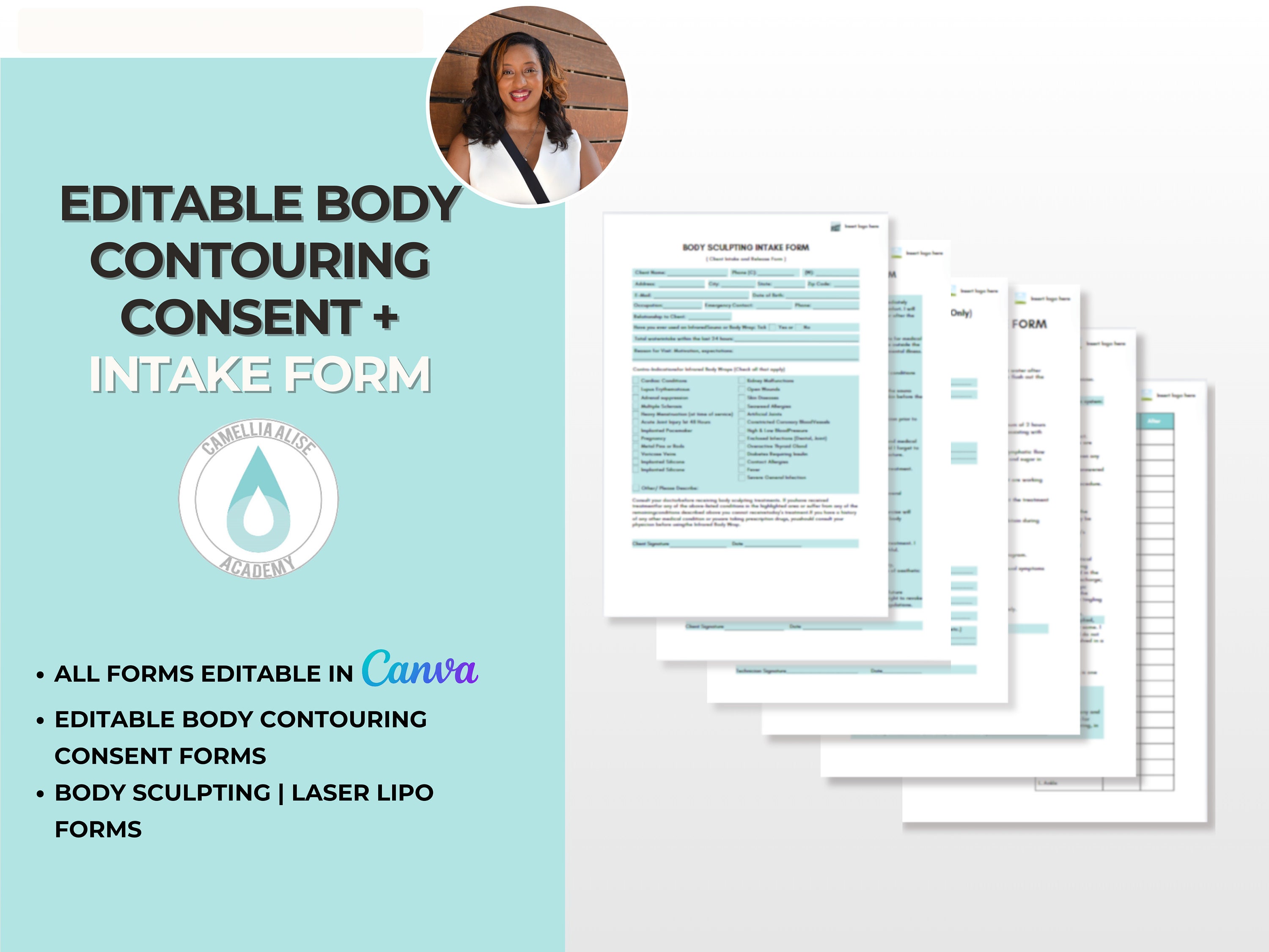 Editable Body Contouring Consent Forms Bundle| Body Sculpting | Laser ...