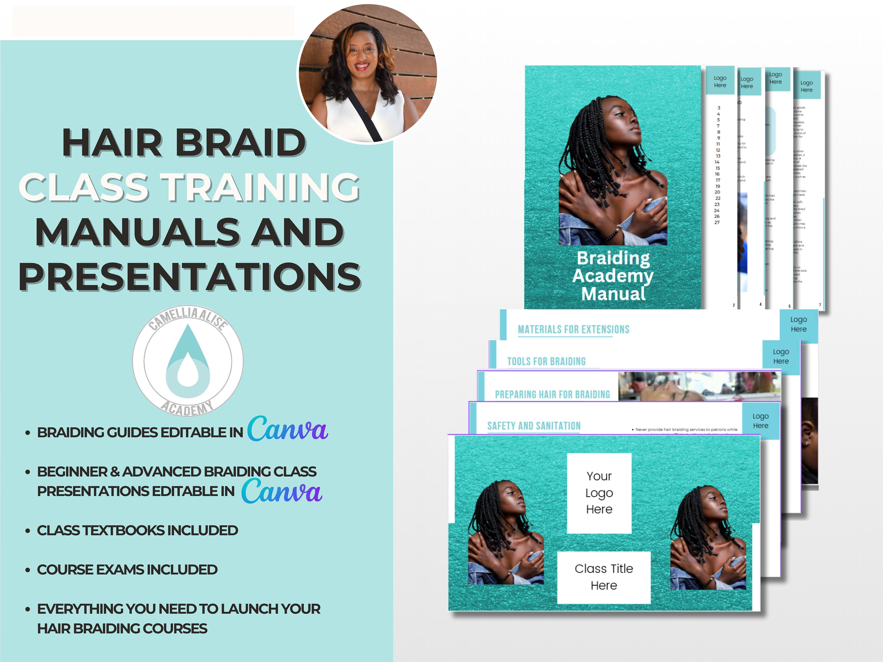 Hair Braiding Training Manual: Cosmetology Course Ebook (canva) - Etsy