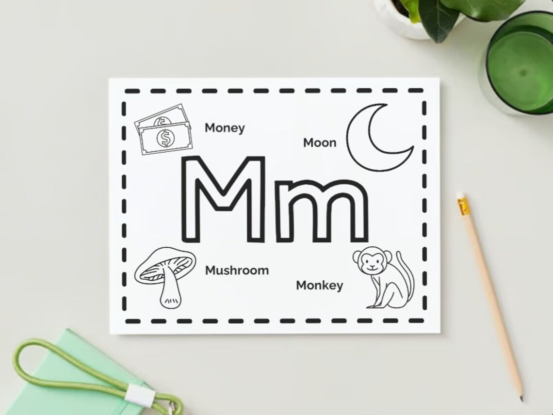 Alphabet Coloring Printable Pages, ABC Coloring Sheets, Preschool ...