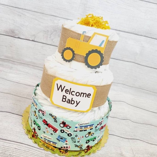 Tractor Diaper Cakes - Etsy