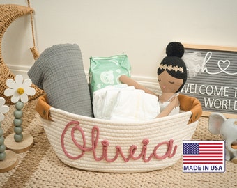 Embroidered Rope Baskets - Etsy