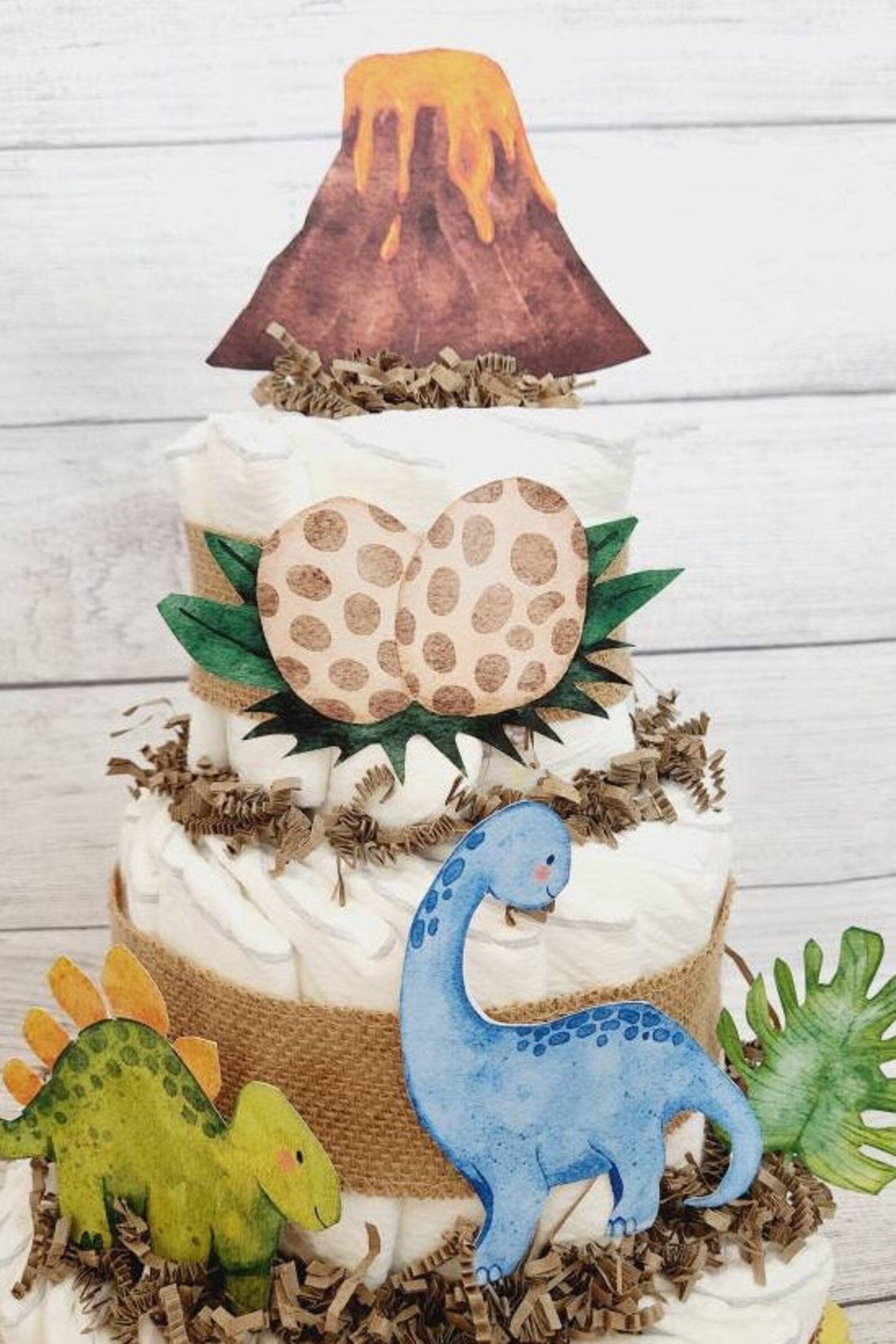 Dinosaur Diaper Cake Baby Dino Baby Shower Centerpiece - Etsy