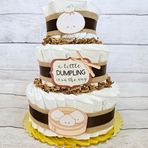 Little Dumpling Baby Shower Gift Diaper Cake, Dumpling Baby Shower ...