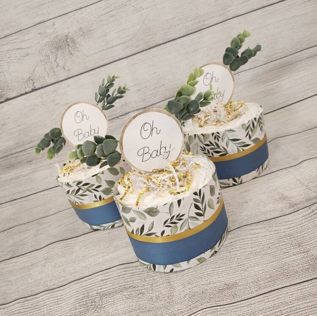 Dusty Blue Greenery Baby Shower Centerpiece, Blue Greenery Eucalyptus ...