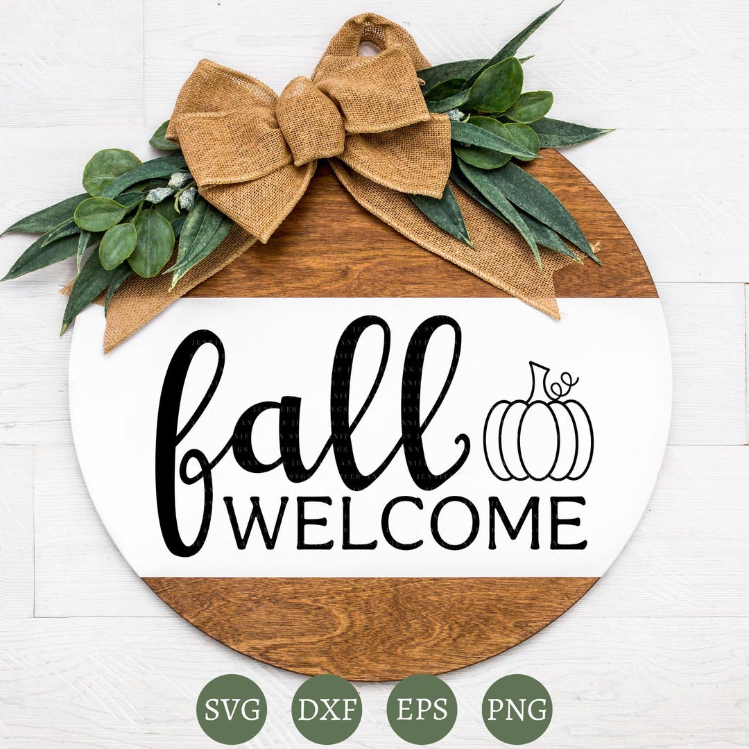 Fall Welcome Svg-pumpkin Svg-fall Cut Files-digital Image-png - Etsy UK