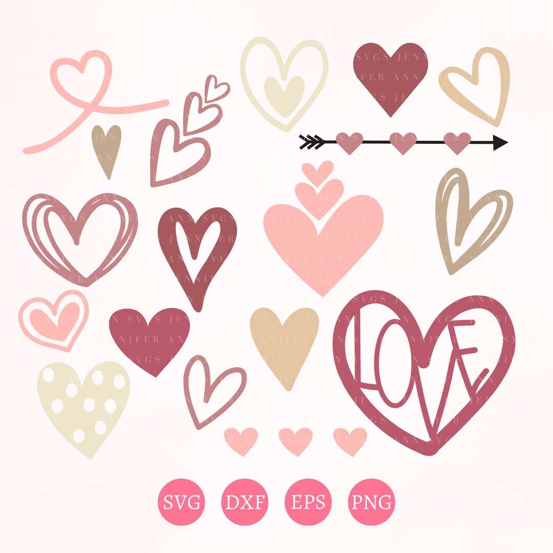 Hearts Svg-valentine's Day cut Files-png-digital Image - Etsy