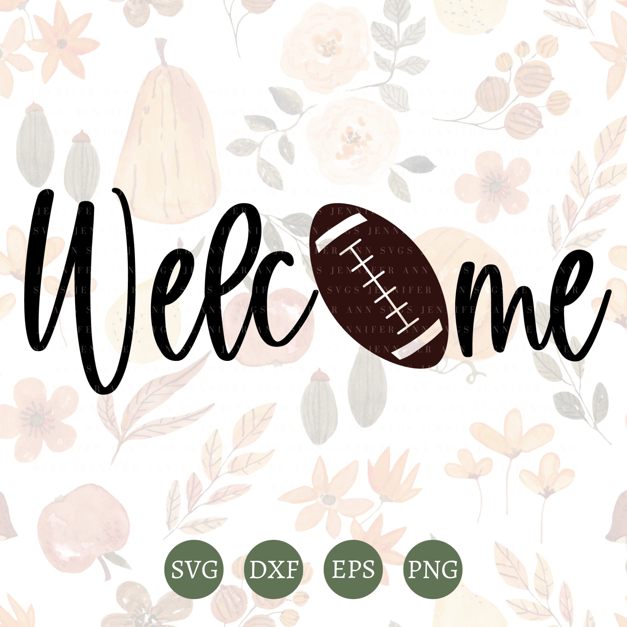 Football Welcome Svg-fall Cut Files-digital Image-png - Etsy