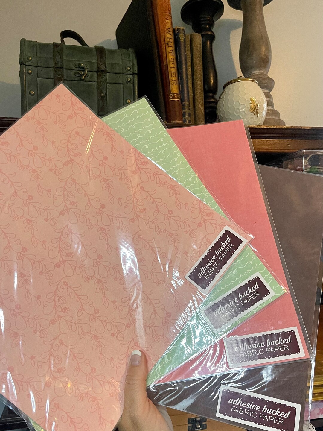 Adhesive Backed Fabric Paper - Etsy