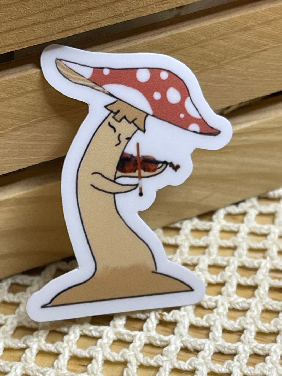 The Fiddler Mushroom Sticker - Etsy