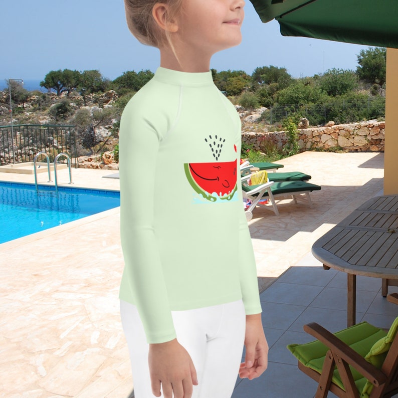 Kids Rash Guard Watermelon Whale - Etsy