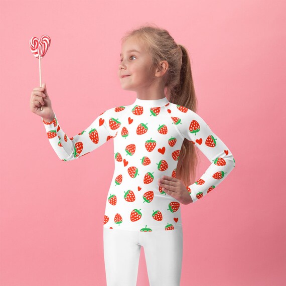 Kids Rash Guard-strawberry - Etsy