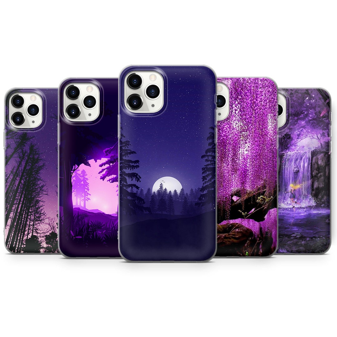 Purple Forest Phone Case Forest Phone Cover for Iphone - Etsy UK