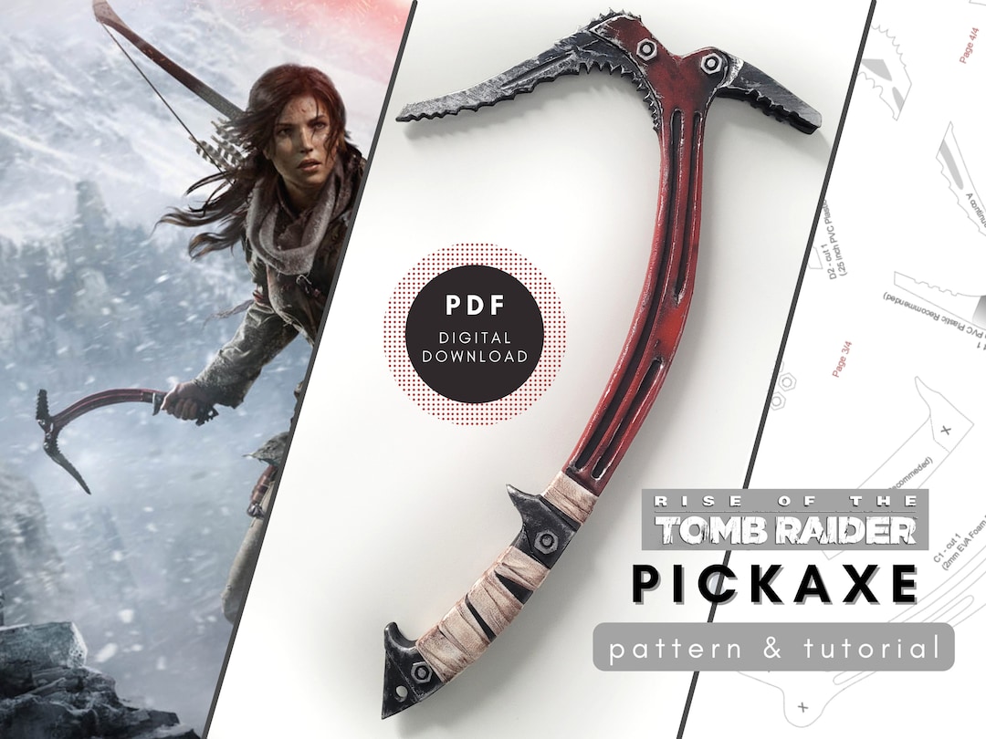 Tomb Raider Pickaxe Pattern & Tutorial for Lara Croft Cosplay DIY ...