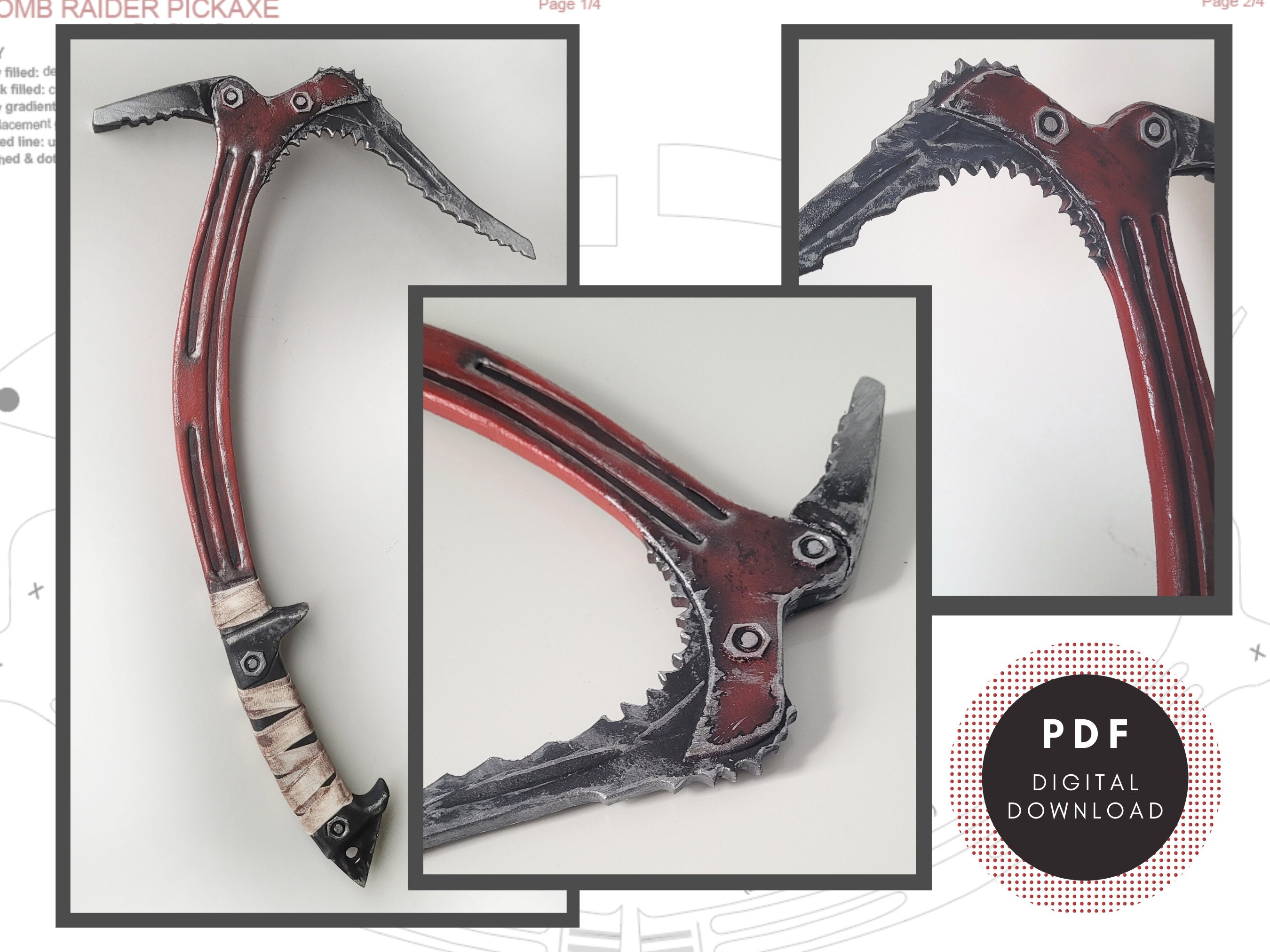 Tomb Raider Pickaxe Pattern & Tutorial for Lara Croft Cosplay DIY ...