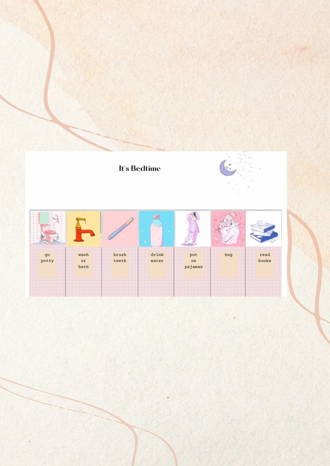 Dreamy Zzzs Flip Chart/kids Printable Bedtime Routine/visual Schedule ...