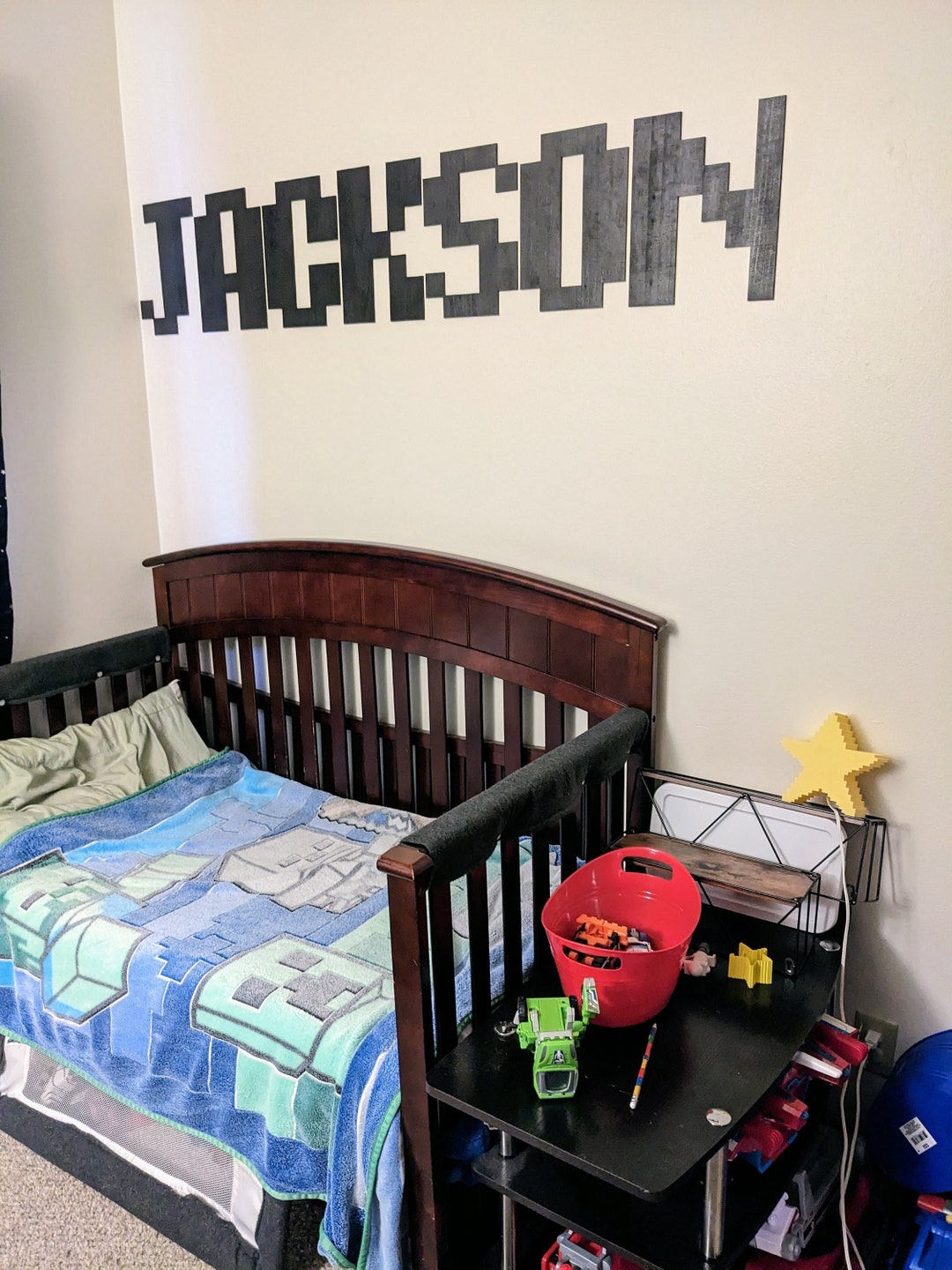 8-bit Wall Letters Game Room Kids Room - Etsy