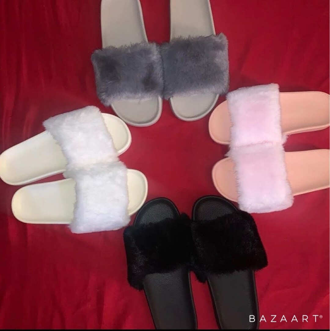 Furry Slides - Etsy