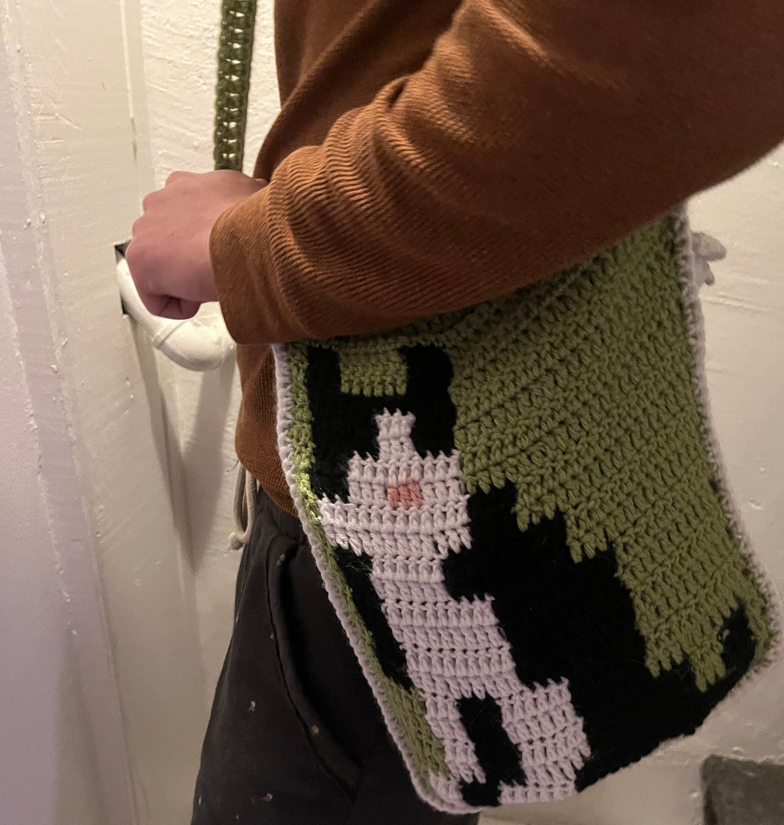Cute and Simple Cat Pixel Crochet Book Bag Pdf Pattern - Etsy