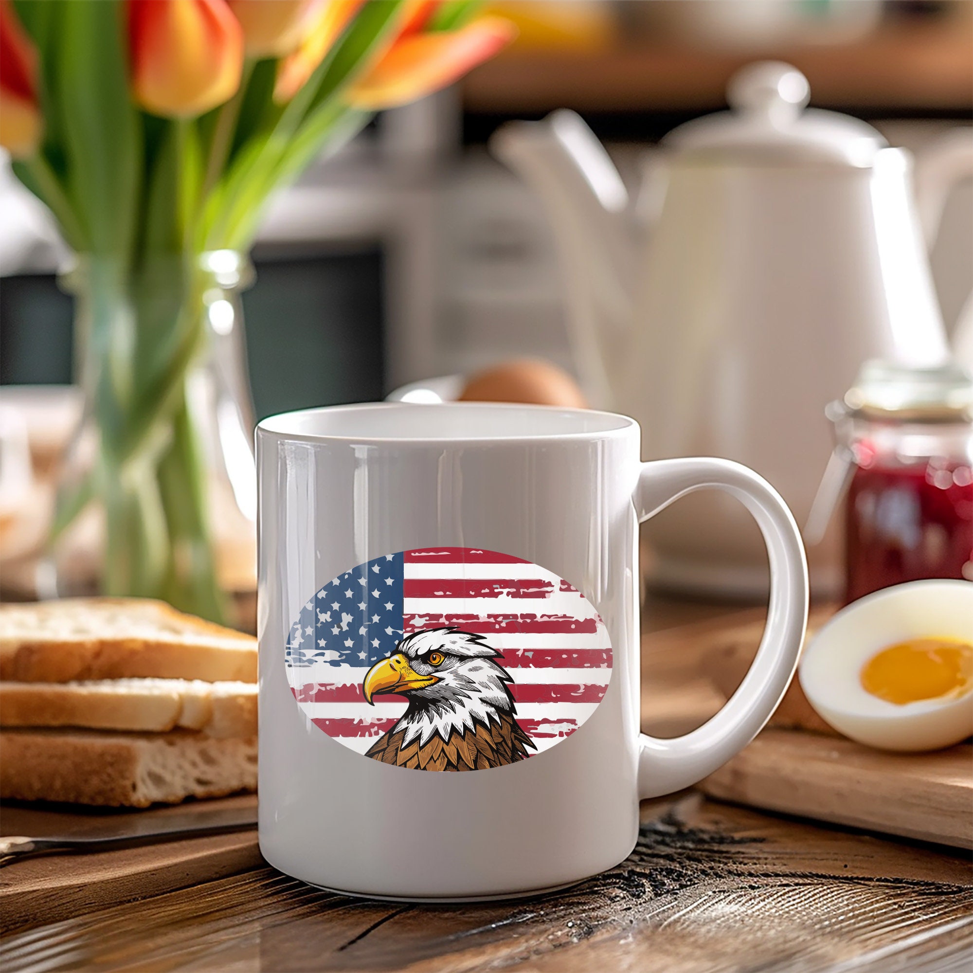 Eagle With American Flag Svg, Memorial Day Svg, Usa Eagle Flag Svg ...