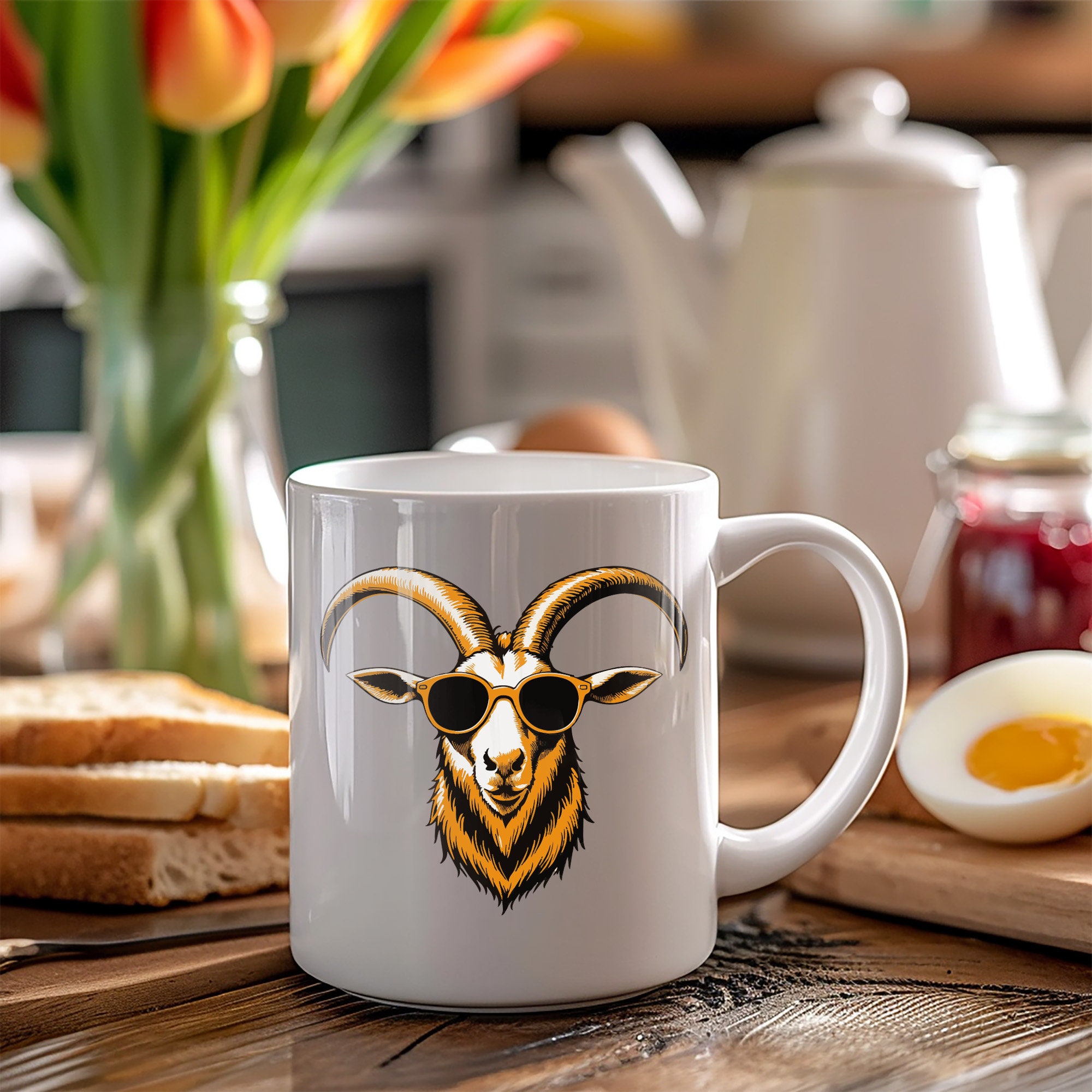 Goat SVG Bundle, PNG, Goat Clipart, Hand Drawn Goats Vector ...