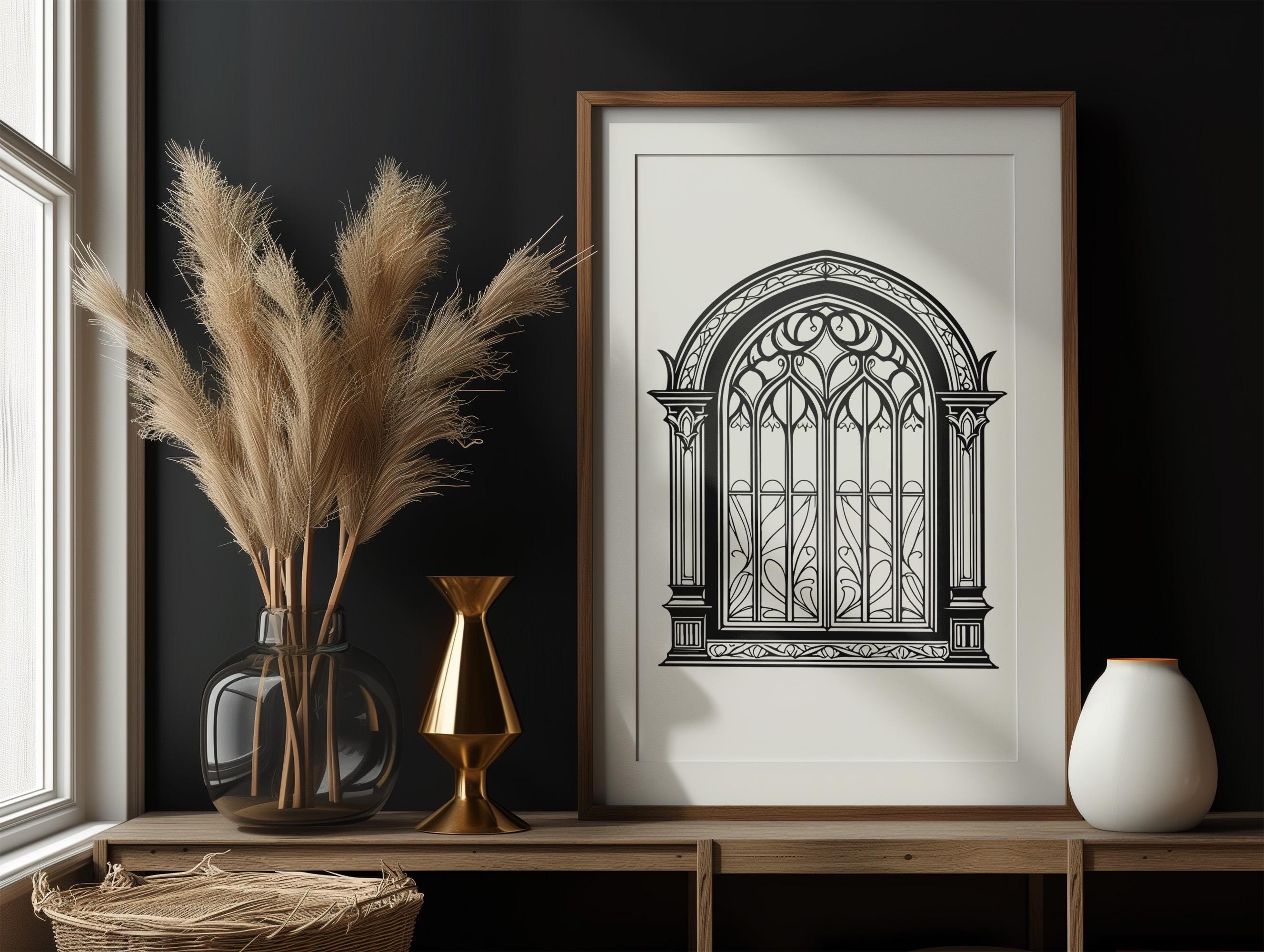 Gothic Victorian Window Svg Bundle, Haunted Eerie Medieval Glass ...