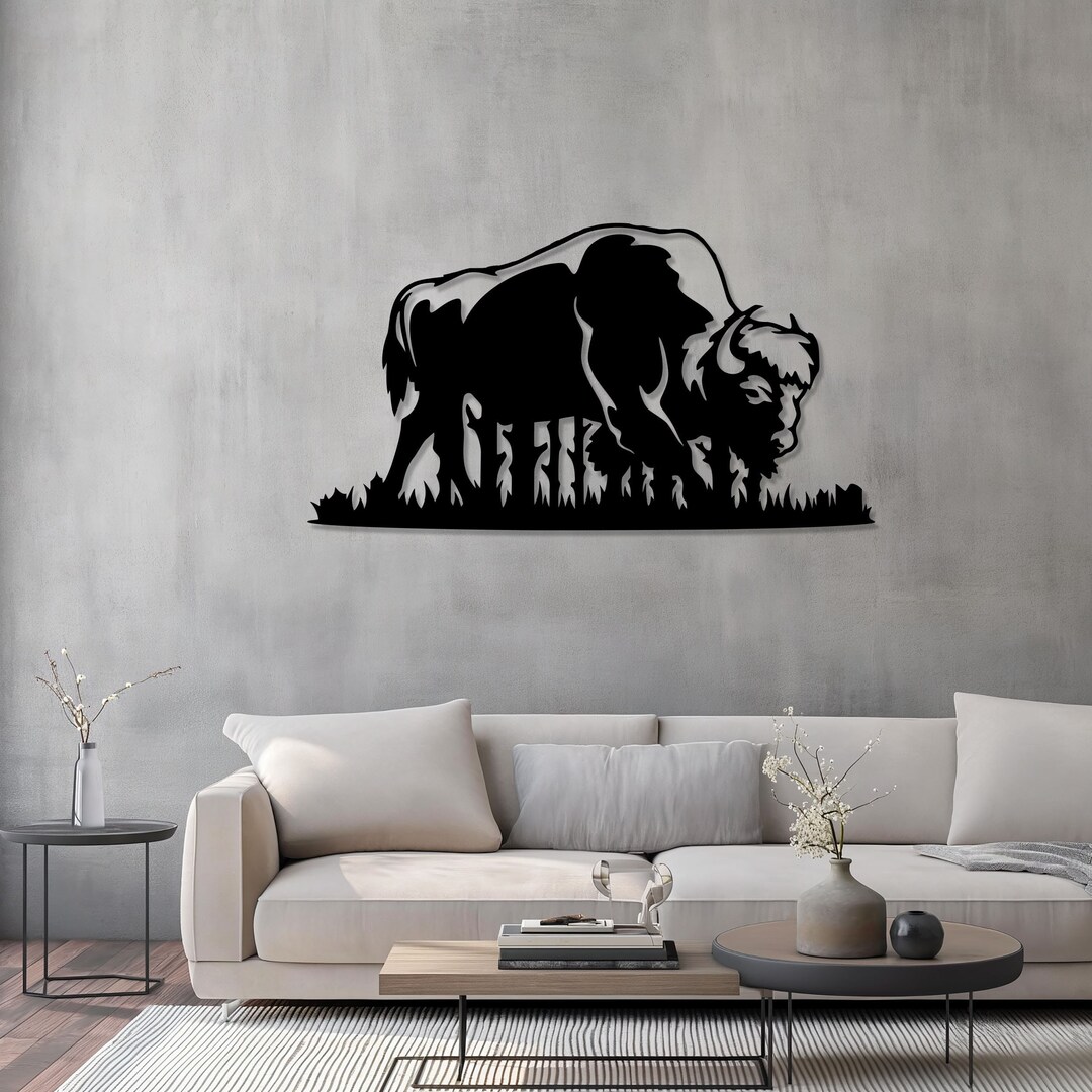 Bison Wall Art Svg,dxf, Eps, Animals Cut File for Laser, Plasma Cnc ...