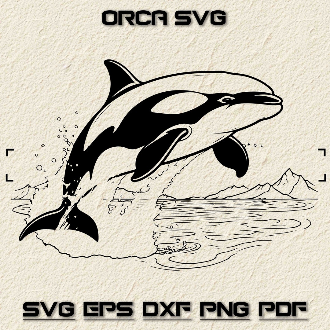 Whale SVG, Orca Whale Svg, Killer Whale Svg, Whale Clip Art, Whale Cut ...