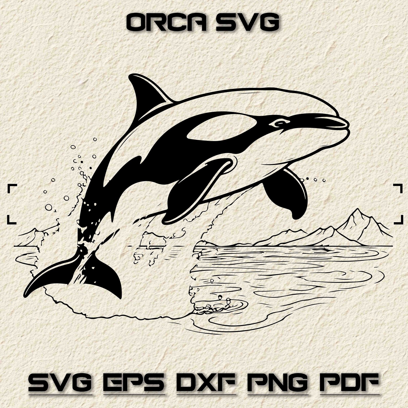 Whale SVG, Orca Whale Svg, Killer Whale Svg, Whale Clip Art, Whale Cut ...