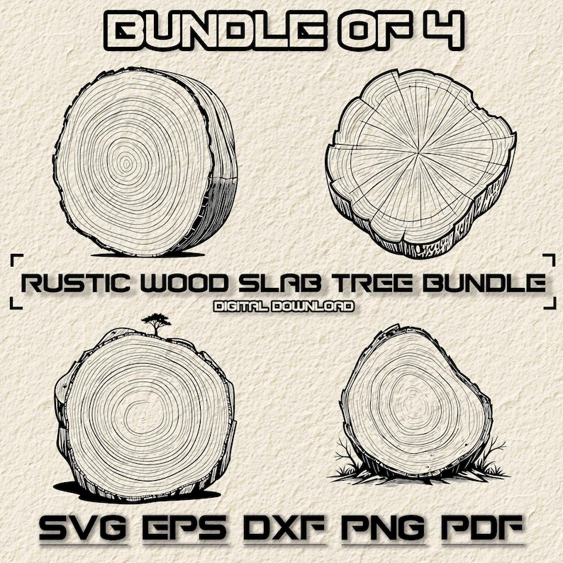Rustic Wood Slab Tree Slice Timber Log Salvaged Board Lumber Stump Svg ...