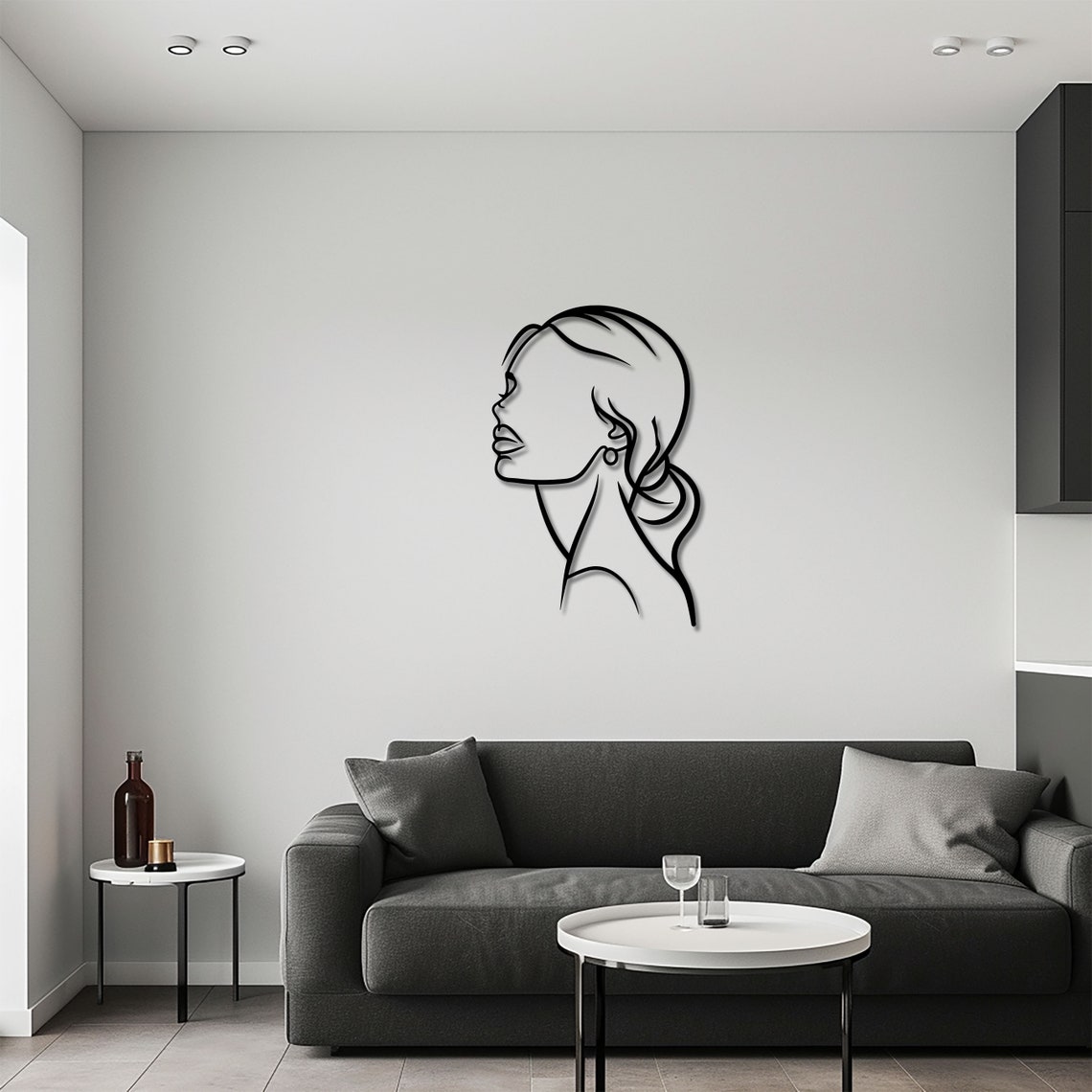 Metal Woman Line Art Laser Cut Files Dxf Svg Glowforge Files Silhouette ...