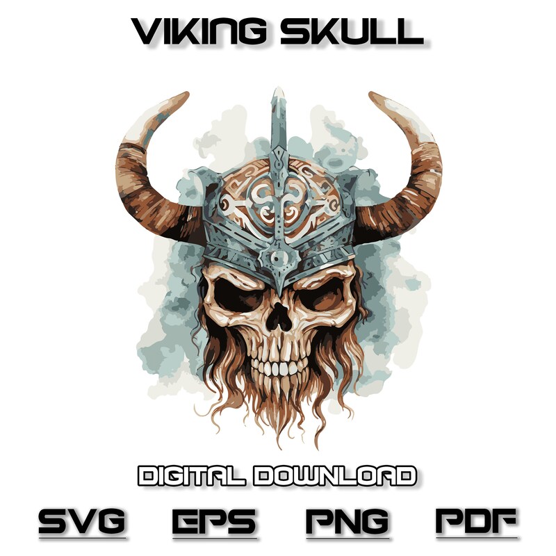 Viking Skull Svg - Etsy