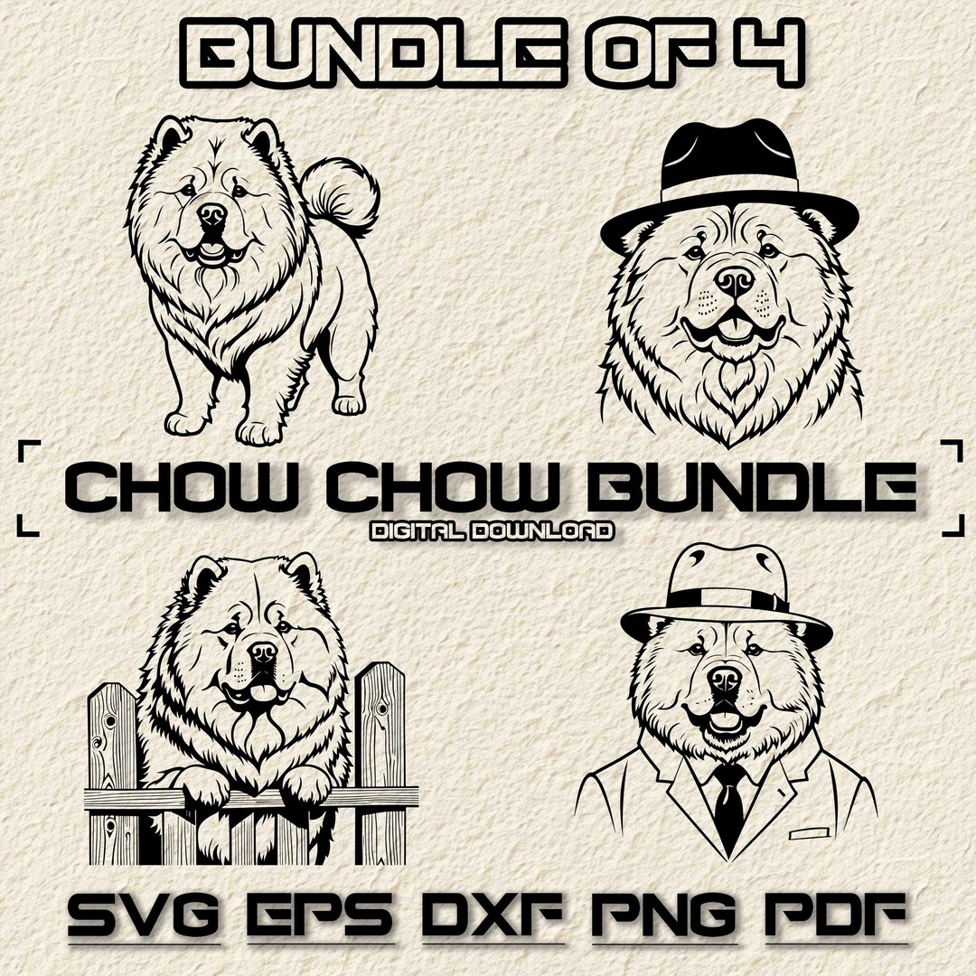 Chow Chow Svg Bundle, Cowboy Chow Chow Svg, Chow Chow Dog Svg, Floral ...
