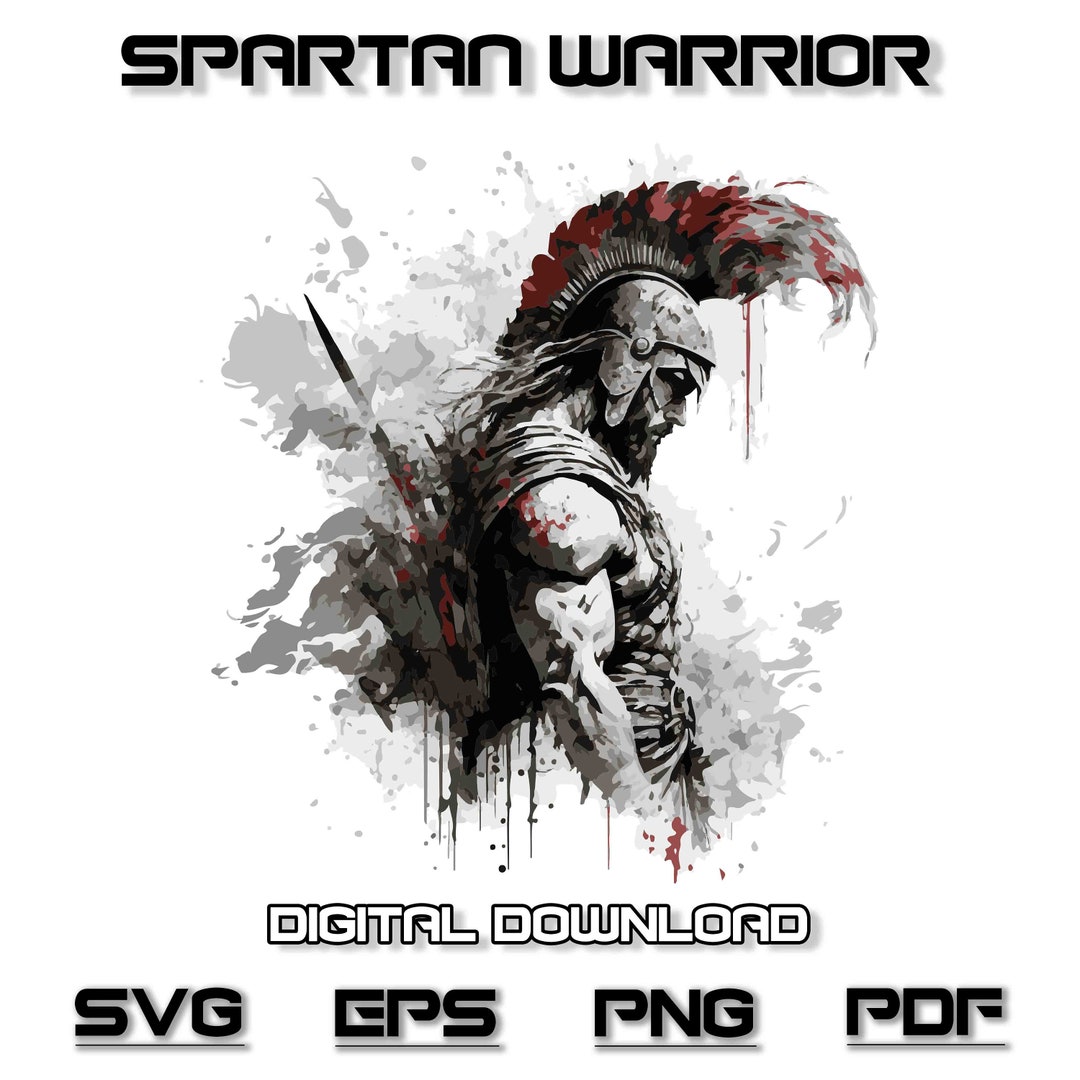 Spartan Warrior Svg, Spartan Vector, Spartan Helmet Svg, Warrior Svg ...