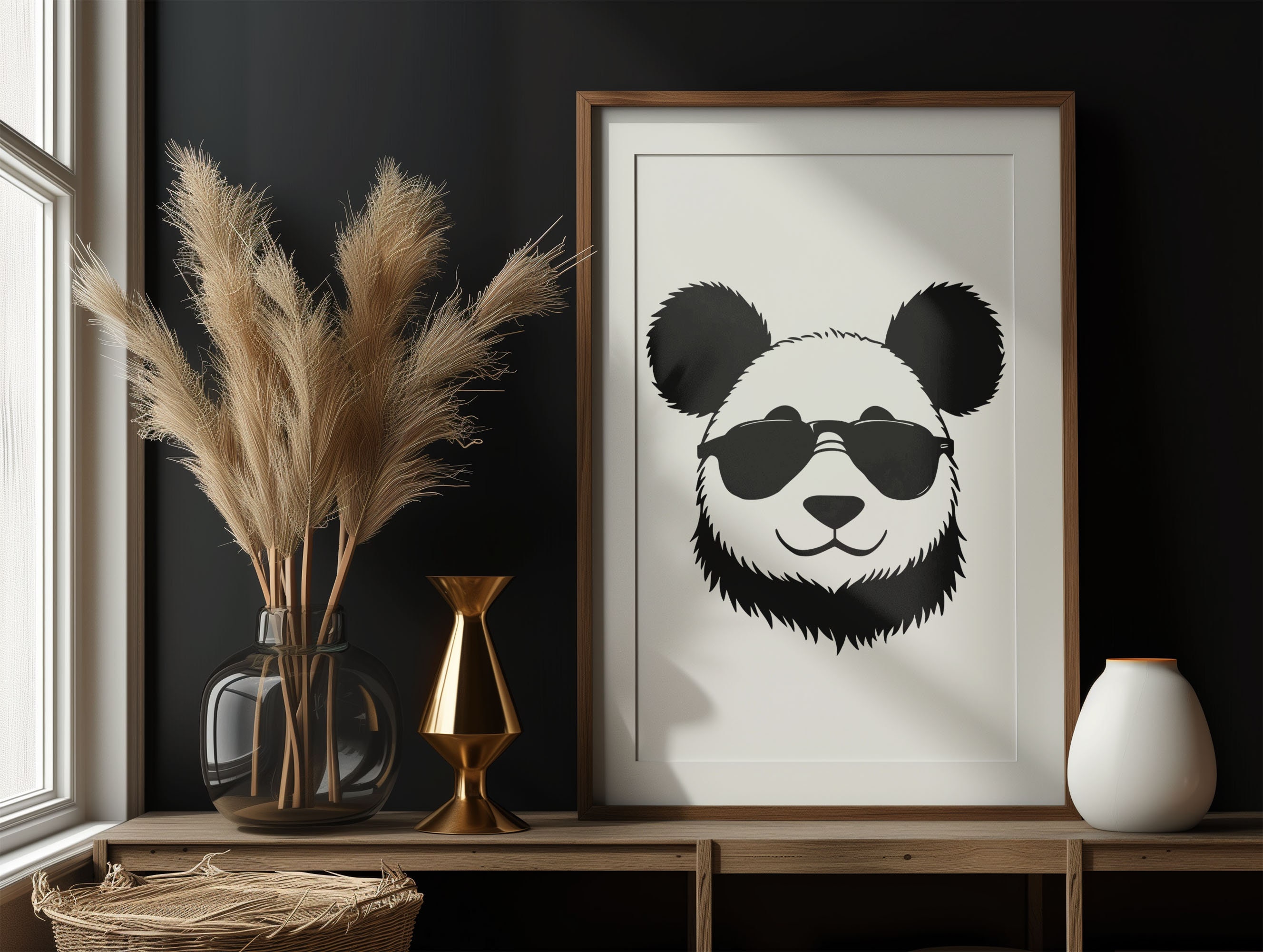 Panda SVG Bundle, PNG, Panda Bear Clipart, Hand Drawn Pandas Vector ...