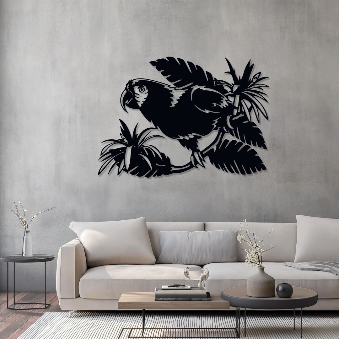 Parrot Wall Art Svg, Dxf, Eps, Animals Cut File for Laser, Plasma Cnc ...