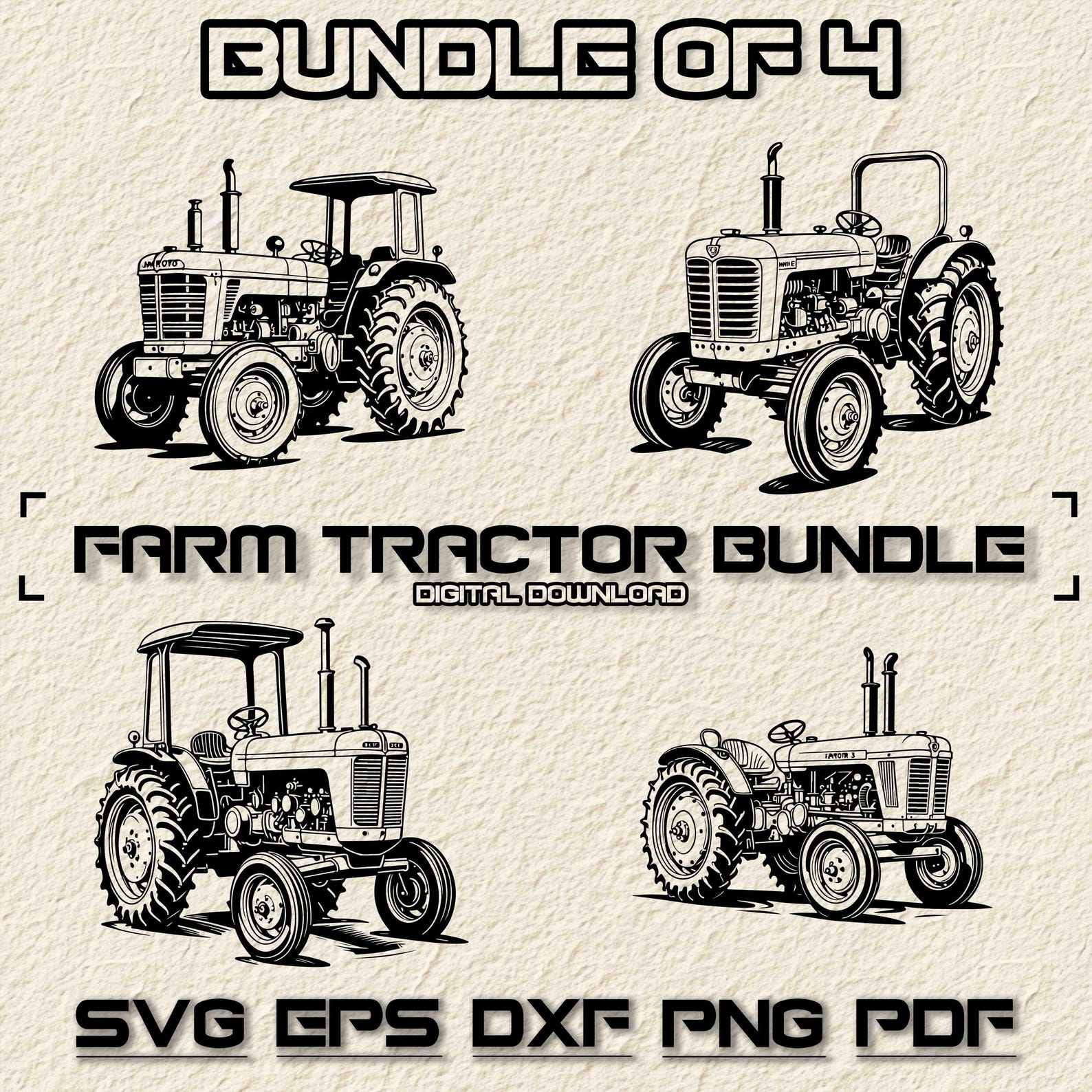 Farm Tractor Svg Bundle, Wooden Cabin Svg, Vintage Tractor Png, Rustic ...