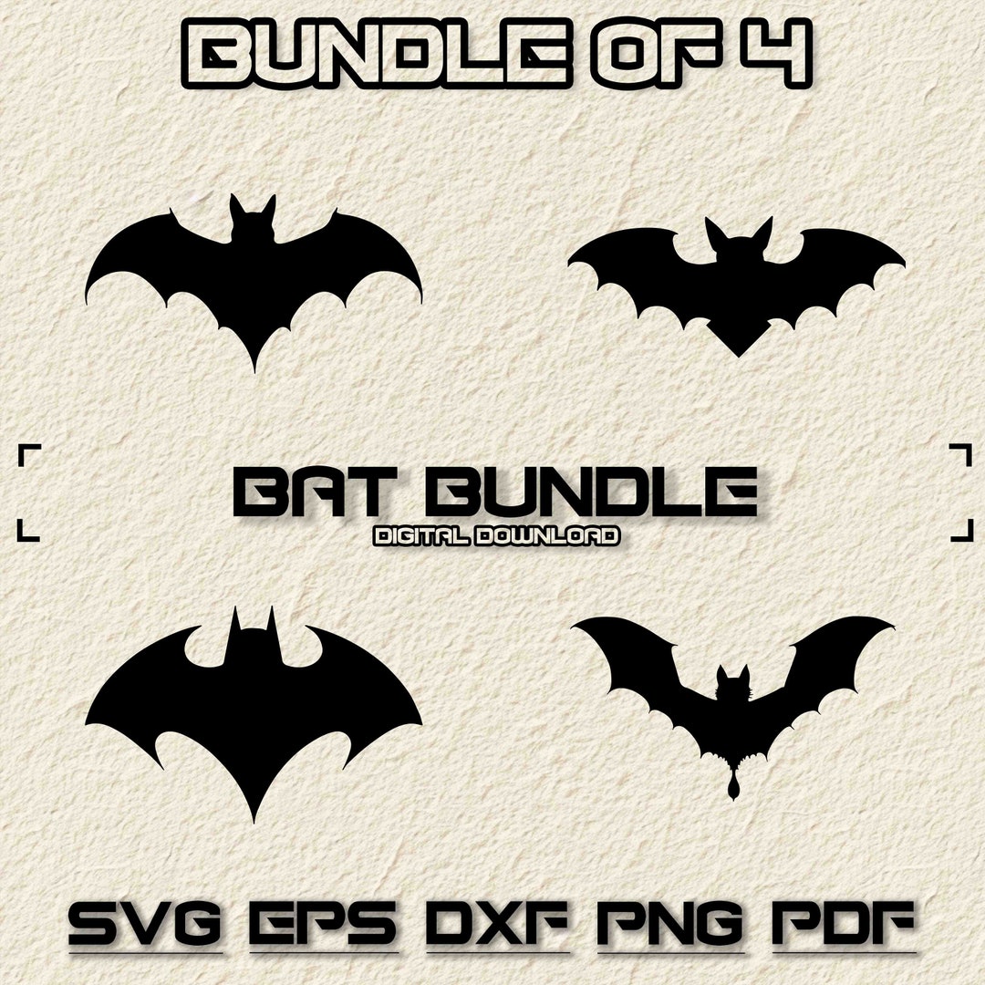 Bat Svg Bundle Animal Svg Gothic Png,halloween Bat Svg Cricut Stencil ...