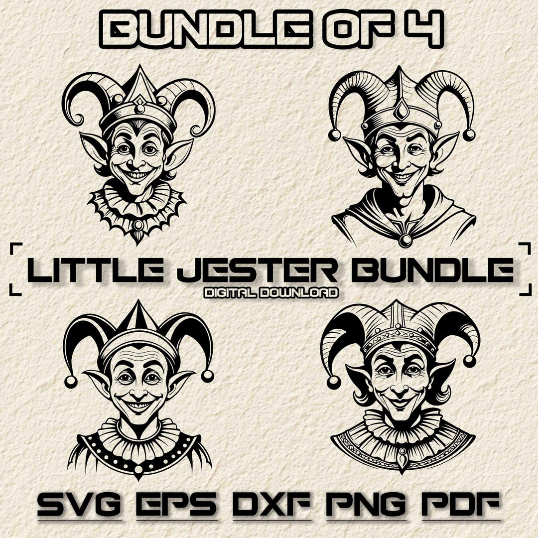 Little Jester Svg Bundle, Halloween Little Jester Svg, Halloween ...